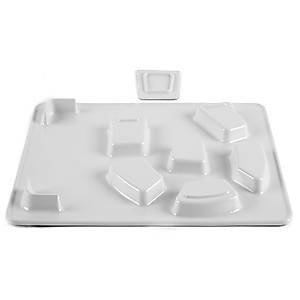 K'ONIJO Kids Divided Plate. Fun Game Tray With 5 Food Portions & 1 Extra for Surprise. Compatible With Picky Eater Toddler. Eat, Play, Win (Joy)