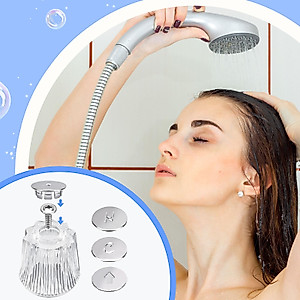 Gosknor 3 Piece Shower Knob Replacement, Clear Acrylic Faucet Handles Hot/Cold/Diverter Bathtub Knobs Bathroom Faucet Knobs Compatible with Price Pfister Contessa and Windsor, with Screwdriver