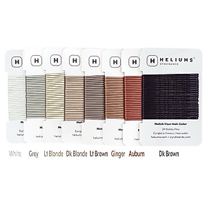 Heliums Large Bobby Pins - Light Ash Blonde - 2.5 Inch Extra Long Wavy Hair Pins - 24 Pack