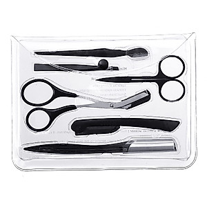 6 in 1 Eyebrow Kit,Multipurpose Exfoliating Dermaplaning Tool Face Razors for Women, Including Facial Trimmer Shaver,Eyebrow Brush