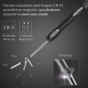 12 in 1 Torx Screwdriver Sets, Magnetic Precision Screwdrivers with T3 T4 T5 Torx 6 T7 T8 T10 Repair Kit, ESD Tweezers & Philip Slotted Star Screwdrivers for Camera/Mac/Computer/Xbox/PS4