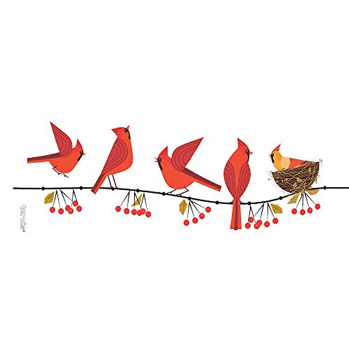 Tervis Made in USA Double Walled Festive Holiday Season Cardinals Insulated Tumbler Cup Keeps Drinks Cold & Hot, 16oz Mug, Classic