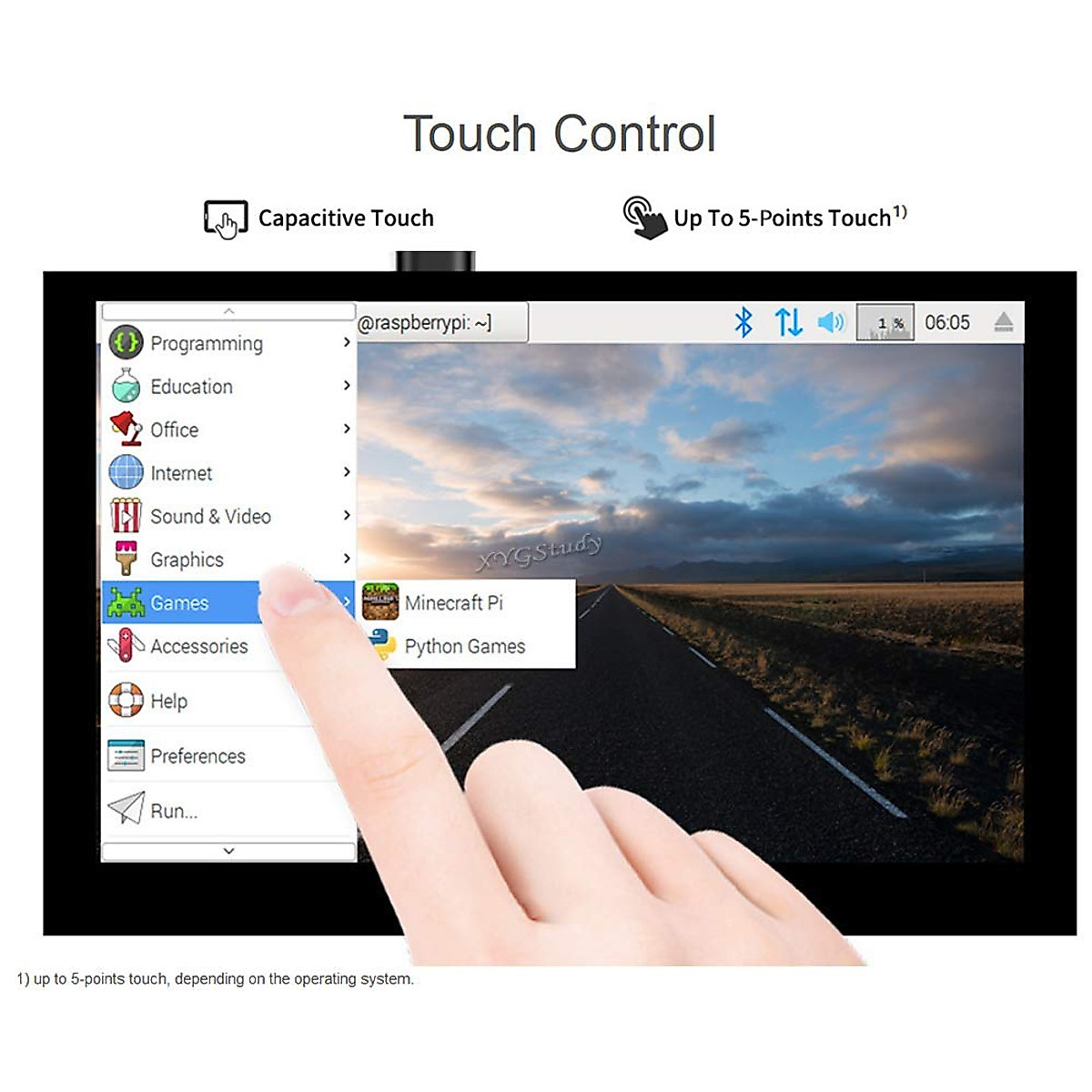 for Raspberry Pi 5inch LCD Capacitive Touch Display Screen 800×480 5inch LCD DSI Interface for Raspberry Pi 4 3 2 Model B B+ A+ Raspbian Retropie Ubuntu Kali WIN10 IoT Driver Free @XYGStudy