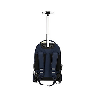 Rockland Single Handle Rolling Backpack, Navy, 19-Inch