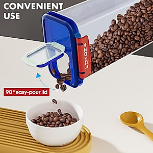 JOYOURMOUTH 3 pcs Cereal Containers Storage Cereal Dispenser For Pantry Plastic Storage Containers with Flip Top Lid Pour Airtight for Food BPA Free 2800ml/95oz