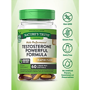 Nature's Truth Testosterone Supplement for Men | 60 Softgels | Non-GMO and Gluten Free Formula