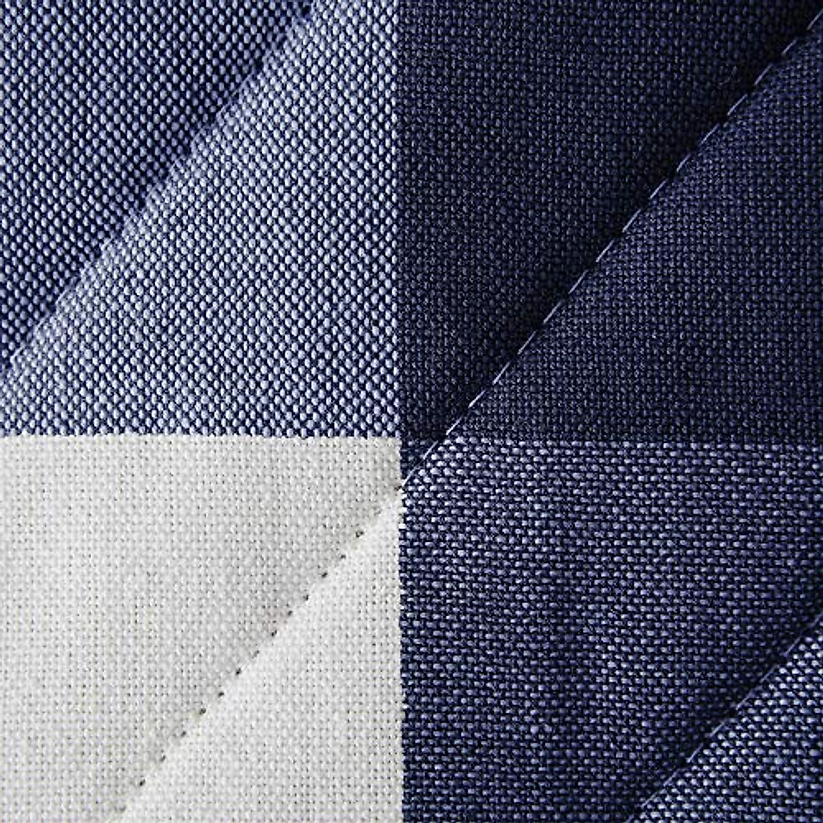 DII Gingham Check Kitchen Collection, Navy, Potholder Set