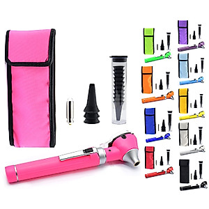 MuskalMed MuskLife Otoscope - Ear Scope with Light, Ear Infection Detector, Pocket Size, in 10+ Colors! Pink Style