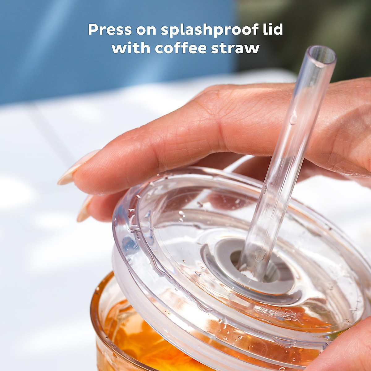 KeepCup Cold Cup - Clear Ice Coffee Tumbler with Lid and Straw - 16oz (454ml)