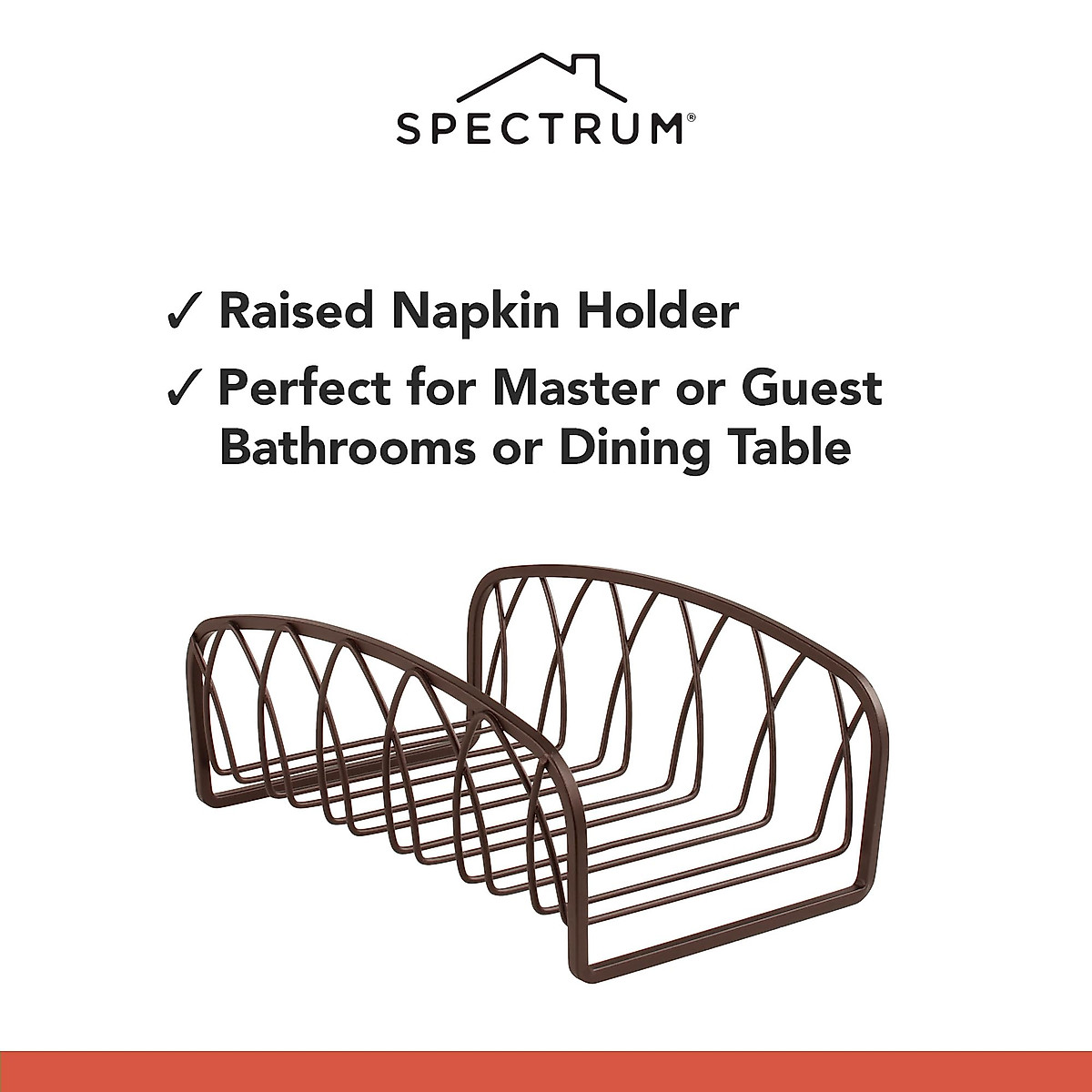 Spectrum Diversified Twist Guest Holder Holds Paper Hand, Modern Décor, Fits Rectangular Disposable Towels for Bathrooms, Small, Satin Nickel