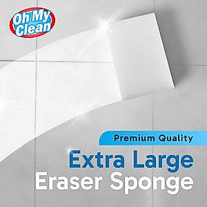 (20 Pack) Extra Large Eraser Sponge - Extra Thick, Long Lasting, Premium Melamine Sponges in Bulk - Multi Surface Power Scrubber Foam Cleaning Pads - Bathtub, Floor, Baseboard, Bathroom, Wall Cleaner