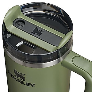 Stanley Quencher H2.0 Tumbler with Handle and Straw 30 oz | Flowstate 3-Position Lid | Cup Holder Compatible for Travel | Insulated Stainless Steel Cup | BPA-Free | Dried Pine