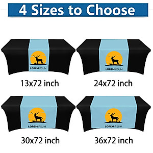 Custom Table Runner with Business Logo Text Up to 36"x72" Personalized Logo Table Runner for Business Vendors Wedding Birthday, 30"x72"
