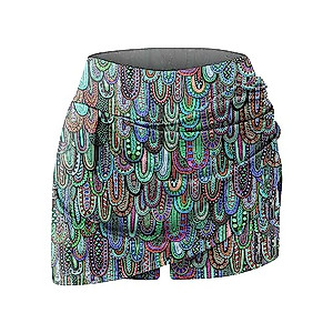 Skort for Women Knee Length High Waist Skorts Skirts for Women Golf Pleated Built-in Shorts Skirts Casual Skirt