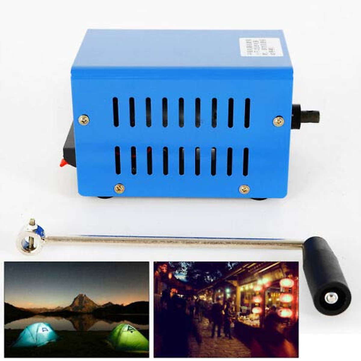 Hand Crank Generator Portable Emergency Hand Power USB Charging Generator Outdoor Multifunction Manual Crank Generator for Travel Camping Hiking Survial