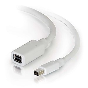 C2G Mini Display Port Cable, Long Extension Cable, Male to Female, White, 10 Feet (3.04 Meters), Cables to Go 54415