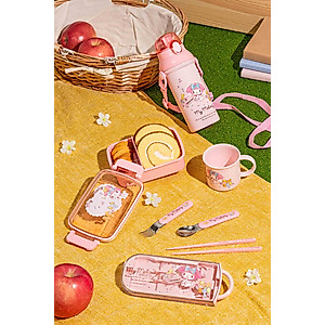 My Melody Utensil Set - Includes Reusable Fork, Spoon, Chopsticks and Carrying Case - Authentic Japanese Design - Durable, Dishwasher Safe- Music