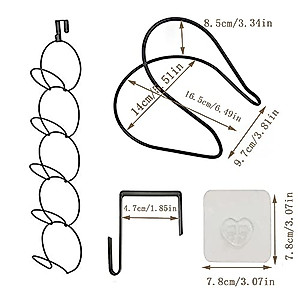 Hikinlichi 10 Pack Hat Racks Hangers Baseball Cap Holders Organizers Closet Hanging Display Storage Rack for Scarves Handbags Towels Clothes Ties Over Door Wall Mounted w Hanging Hooks Black
