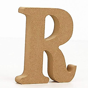 DFDGBD Letters Wooden Party Log Decorations Wedding Birthday Home Alphabet Wood Home Decor Crate and Barrel Christmas Decorations (R, One Size)