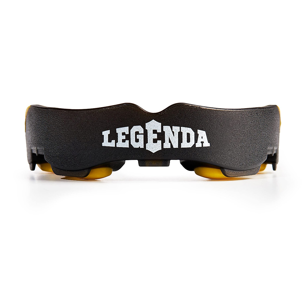 Legenda Mouth Guard Sports w/Case, Professional Mouthguard for Boxing, Football, Hockey, Jiu Jitsu, Muay Thai, MMA, Wrestling and High Contact Sports, Fits Adults, Youth, Kids 11+ (Black/Yellow)