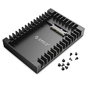 [5Packs] ORICO 2.5 SSD SATA to 3.5 Hard Drive Adapter Internal Drive Bay Converter Mounting Bracket Caddy Tray for 7 / 9.5 / 12.5mm 2.5 inch HDD / SSD with SATA III Interface(1125SS-5)