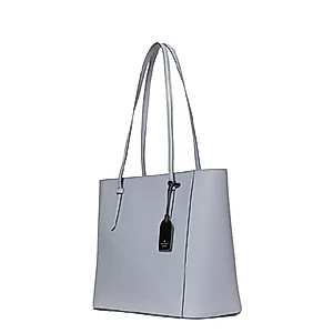 Kate Spade New York Schuyler Medium Leather Tote Shoulder Bag in Brushed Steel