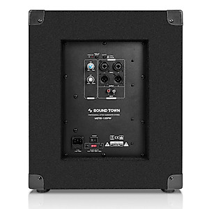 Sound Town METIS Series 1400 Watts 12” Powered PA DJ Subwoofer with Class-D Amplifiers, 3” Voice Coil (METIS-12SPW)