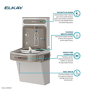 Elkay EZO8WSLK Bottle Filling Station, Light Gray Granite
