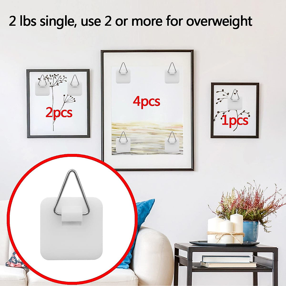 RESHANG 20pcs 1.25 Inch Plate Hangers for The Wall and Hangers Kit, Wall Plate Hangers for Home Office Photo Frames and Decorative Plates Board Painting