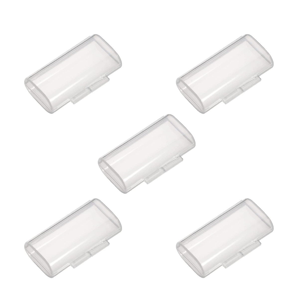 Fielect 2 x AAA Battery Storage Case Holder Organizer Box Transparent 5Pcs