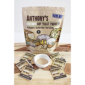 Anthony's Instant Dry Yeast Packets, Contains 42 Individual Packets, Gluten Free