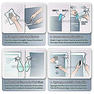 BDF 1PFR Window Film Frosted Privacy Static Cling Non-Adhesive (Opaque) - 36in X 14ft