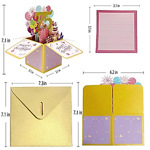 Asmallgf Sweet 75th Birthday Pop Up Card for Women Men, Surprise 75 Years Old Gift for Grandma Grandpa, Humorous 75 Bday 3D Greeting Card for Husband Wife, Best 75 Birthday Gift Idea for Mom Dad