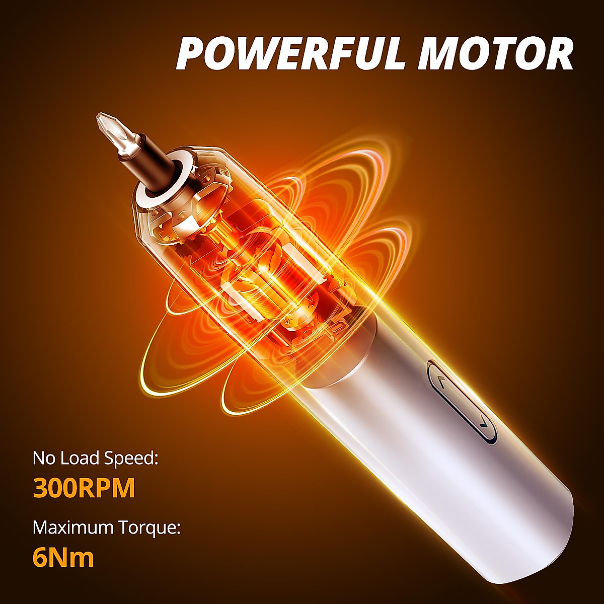 PARRIOR 4V Cordless Screwdriver, Electric Screwdriver Sets with 12 S2 Steel Bits, Rechargeable Cordless Screwdriver Max 6 N.m, LED Light, Assemble Tool for Furniture, Computer, Bicycle
