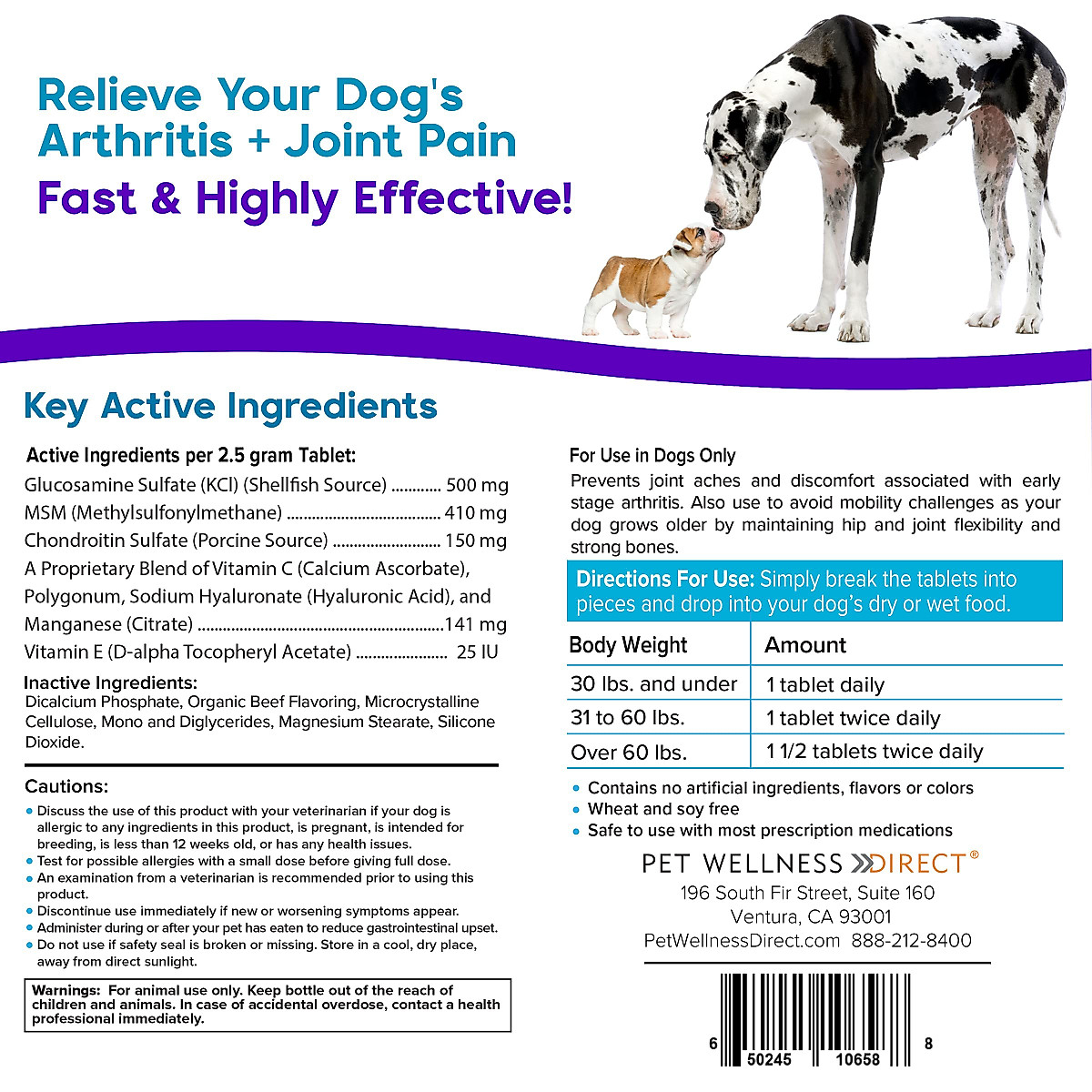 VetSmart Formulas Joint Supplement for Dogs (Early Stage, Pack of 1)