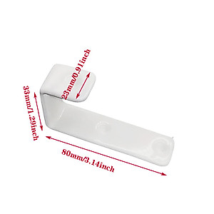 4pcs PVC Coated Bed Ladder Hooks, Iron Bunk Bed Ladder Hooks Brackets,Heavy Duty Hook Brackets for Bed Decoration Tool