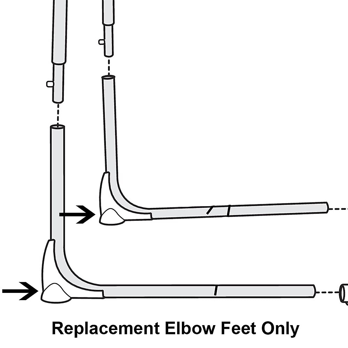 Replacement Parts for Fisher-Price Cradle 'n Swing - H0786 ~ Basic Model ~ Fits Other Models as Well ~ Replacement Elbow Feet