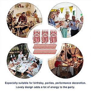 iplusmile Food Containers Popcorn Bags 20pcs Carnival Paper Popcorn Bags Snack Bags Individual Servings Popcorn Machine Accessories for Popcorn Bars Movie Nights Concessions