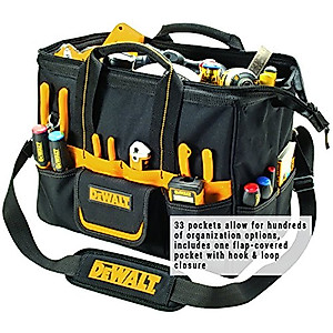 DEWALT DG5543 16 in. 33 Pocket Tool Bag, Black