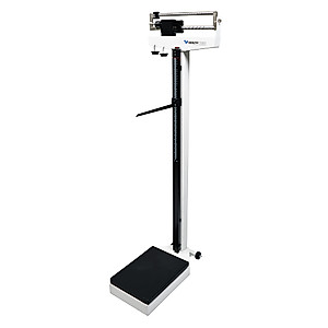 HealthTeam Physician Mechanical Beam Scale with Height Rod, Up to 490 lb. Body Weight, HT485