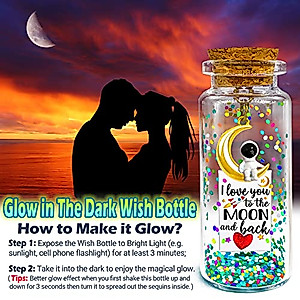 Anniversary Glow I Love You to the Moon and Back Message in a Bottle Presents Cute Romantic Gifts for Him Her Boyfriend Girlfriend Husband Wife Couples Fun Birthday Christmas Present Valentines Gift