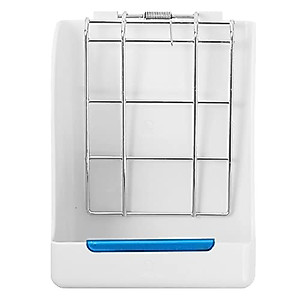 SunGrow Hay Feeder for Rabbits, Hamster, Chinchilla, Indoor Food Dispenser, No Mess Hay Rack Manger for Small Animals, Hanging Alfalfa and Timothy Hay Dispenser, Guinea Pig Cage Accessories, White