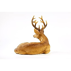SHUIANGRAN Crouching Resin Deer Animal Decoration Resin Statue Outdoor Deer Statue Lawn Decoration Garden Animal Outdoor Decoration Garden Statue