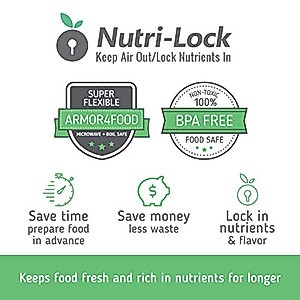 Nutri-Lock Vacuum Sealer Bags, 50 Pint (6x10) & 50 Quart (8x12) & 50 Gallon (11x16) Vac Seal Bags, Commercial Grade with BPA Free, Perfect for Sous Vide and Vac Storage