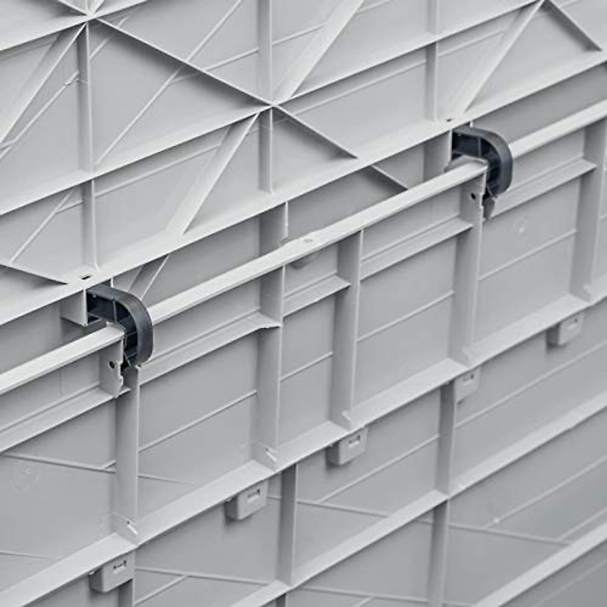 Tidyard Garden Storage Deck Box Plastic 111 Gal Lockable Garden Container Cabinet Toolbox Light Gray for Patio, Lawn, Poolside, Backyard Outdoor Furniture 47.2 x 22 x 24.8 Inches (W x D x H)