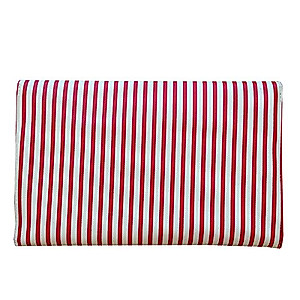 JNB Striped Envelope Clutch, Red