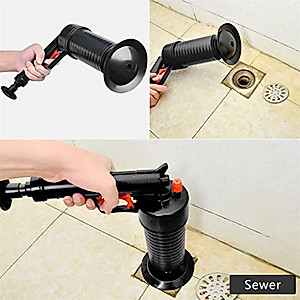 ZGJHFF Toilets Bathroom Kitchen Cleaner Kit Toilet Dredge Plug Air Pump Blockage Remover Drain Cleaner Sewer Sink Plunger (Color : D)