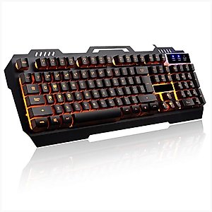 Wyyggnb Gaming Keyboard Computer USB Interface Wired Mechanical Feel Keyboard, Computer Esports Game Keyboard