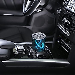 Blue Dragon 20oz Tumbler Stainless Steel Vacuum Insulated Double Wall Travel Tumbler, Durable Insulated Coffee Mug, Thermal Cup With Lid and Straw for Hot & Cold Drinks