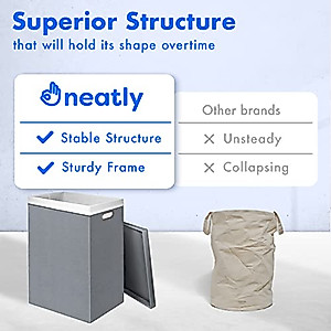 Laundry Basket Laundry Hamper With Lid, Clothes Hampers for Laundry, Collapsible Laundry Baskets with Lid, Dirty Clothes Hamper For Bedroom, Tall Laundry Basket Organizer, Large Laundry Basket Bag Bin